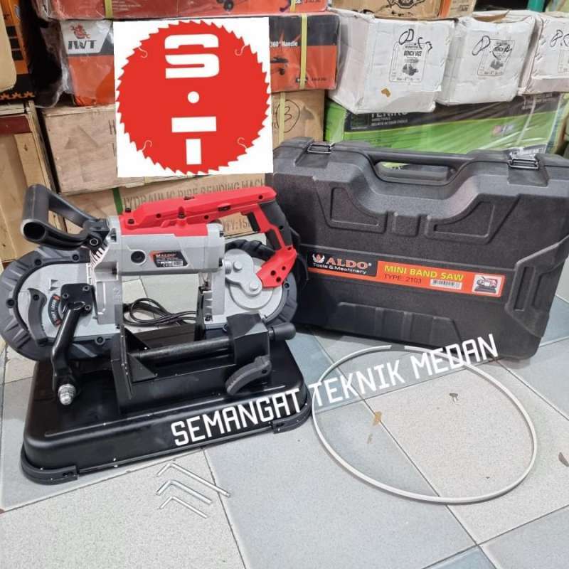 Promo Mesin Portable Duduk Bandsaw Band Saw Gergaji Potong Besi Aldo ...