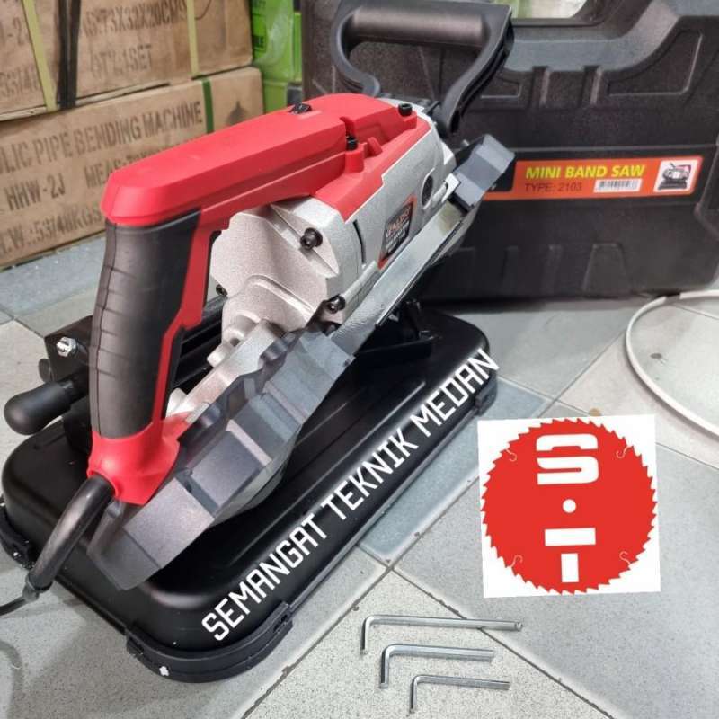 Promo Mesin Portable Duduk Bandsaw Band Saw Gergaji Potong Besi Aldo ...