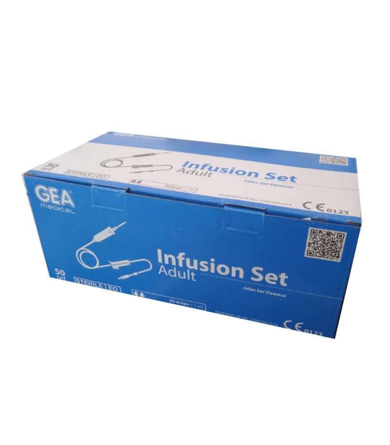 Jual 1Box Isi 50Pcs - Infusion Set Gea Anak Dewasa / Selang Infus Set ...