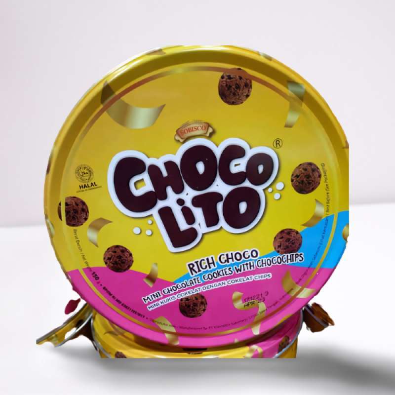Jual Snack cookies mini Chocolate chocolito biskuit chocochips kaleng ...