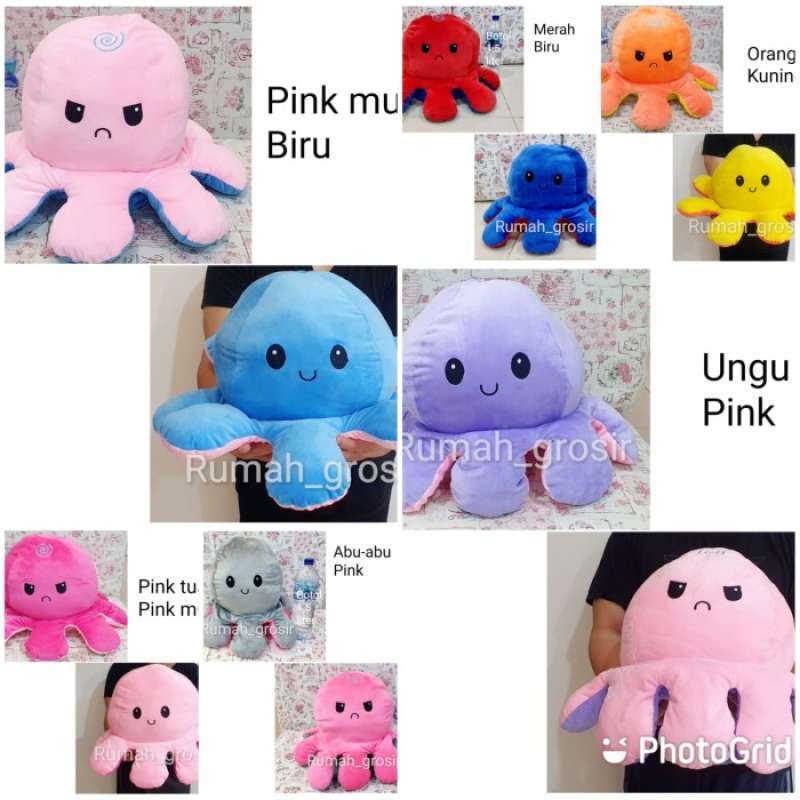 Promo Boneka Gurita Octopus Doll Ukuran Jumbo Viral - Pink Tua-muda ...