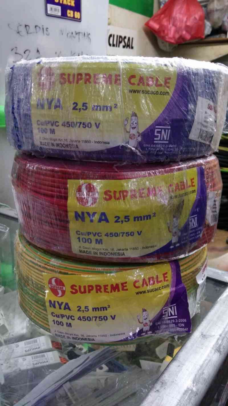 Promo Kabel Listrik Tunggal Type : Nya 2,5Mm Merk : Supreme Panjang ...
