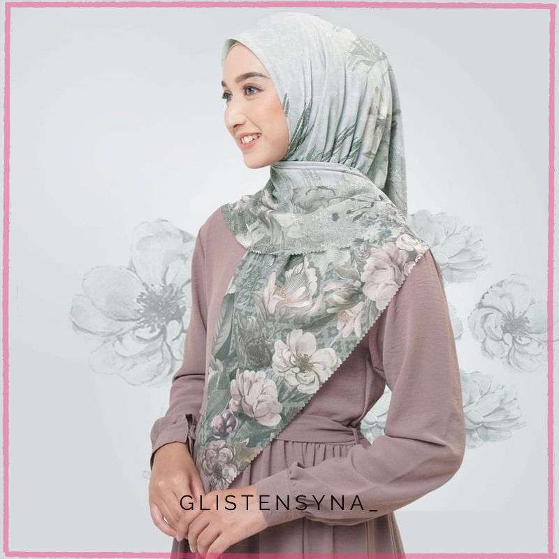 Jual jilab segiempat pashmina khimar Hijab Voal Motif Printing Laser Cut Segi Empat Premium di ...