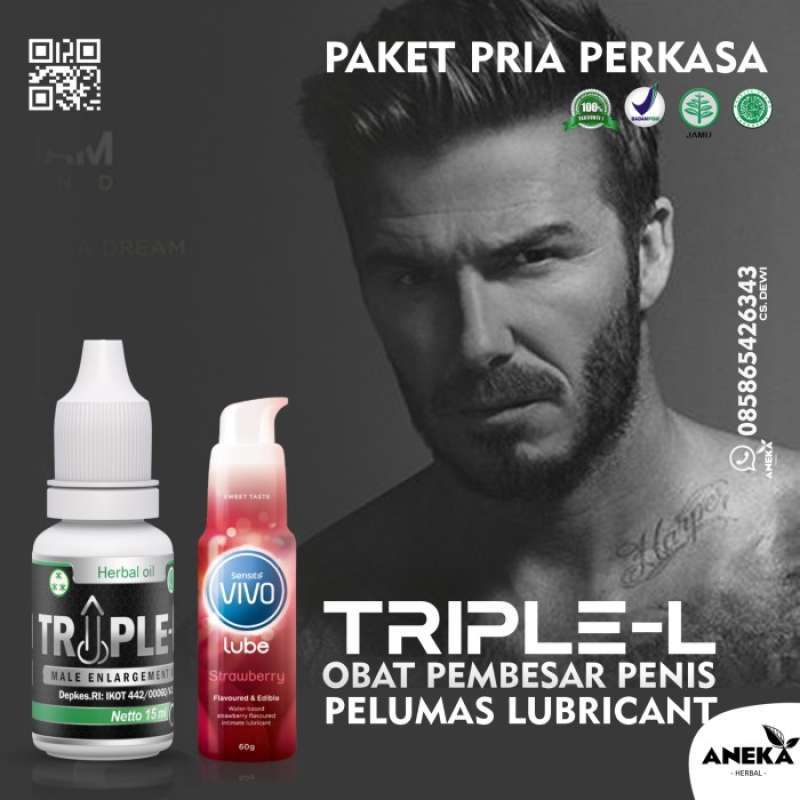 Jual Paket Minyak Obat-pembesar Alat Vital Triple L & Gel Pelumas Vivo ...