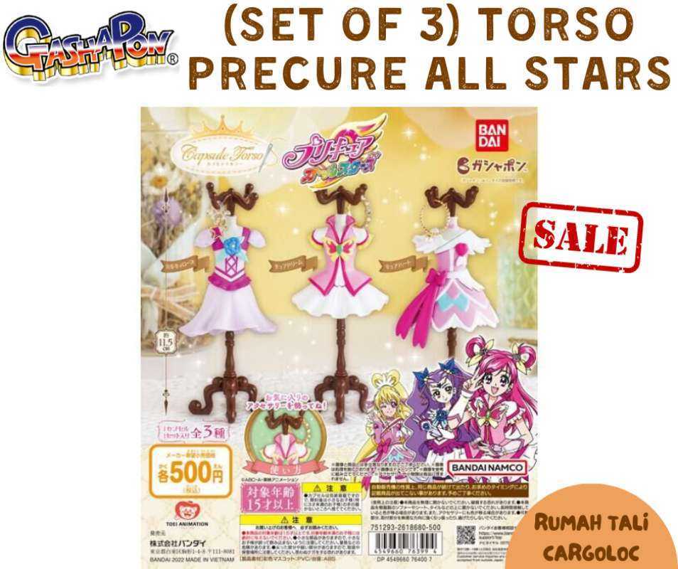 Jual Mainan Miniatur Gacha Set 3 Mini Torso Precure All Stars (japan ...