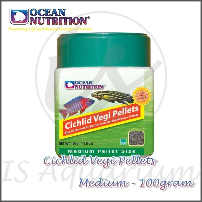 Promo Ocean Nutrition Cichlid Vegi Pellets Medium 100Gr On Makanan Ikan ...