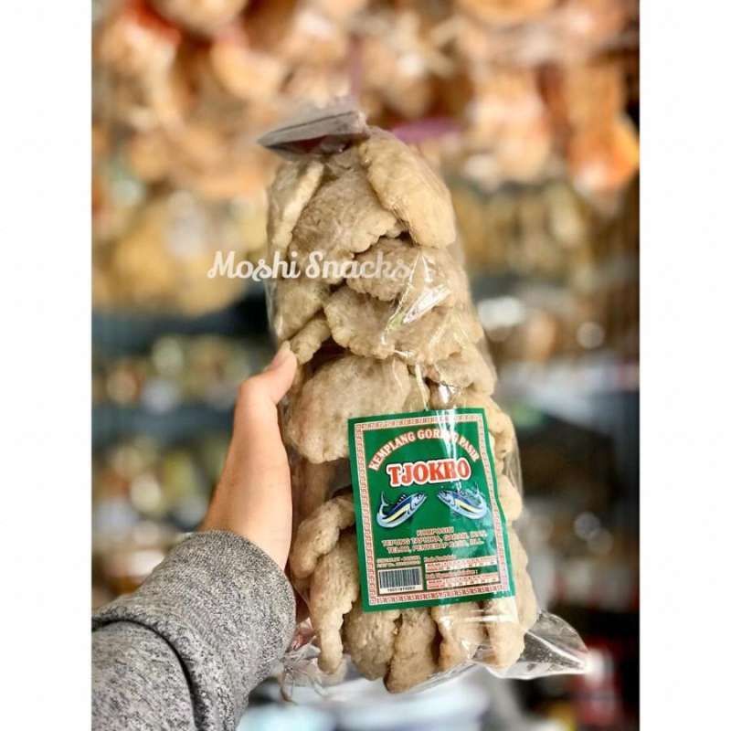 Jual Kerupuk / Kemplang Ikan Kulit Goreng Pasir TJOKRO Bangka - Hijau ...