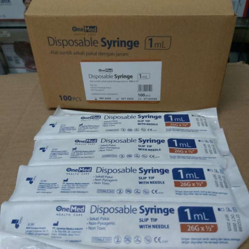 Promo Spuit 1Ml Onemed...Syringe Onemed 1Ml..Disposable Syringe 1Ml ...