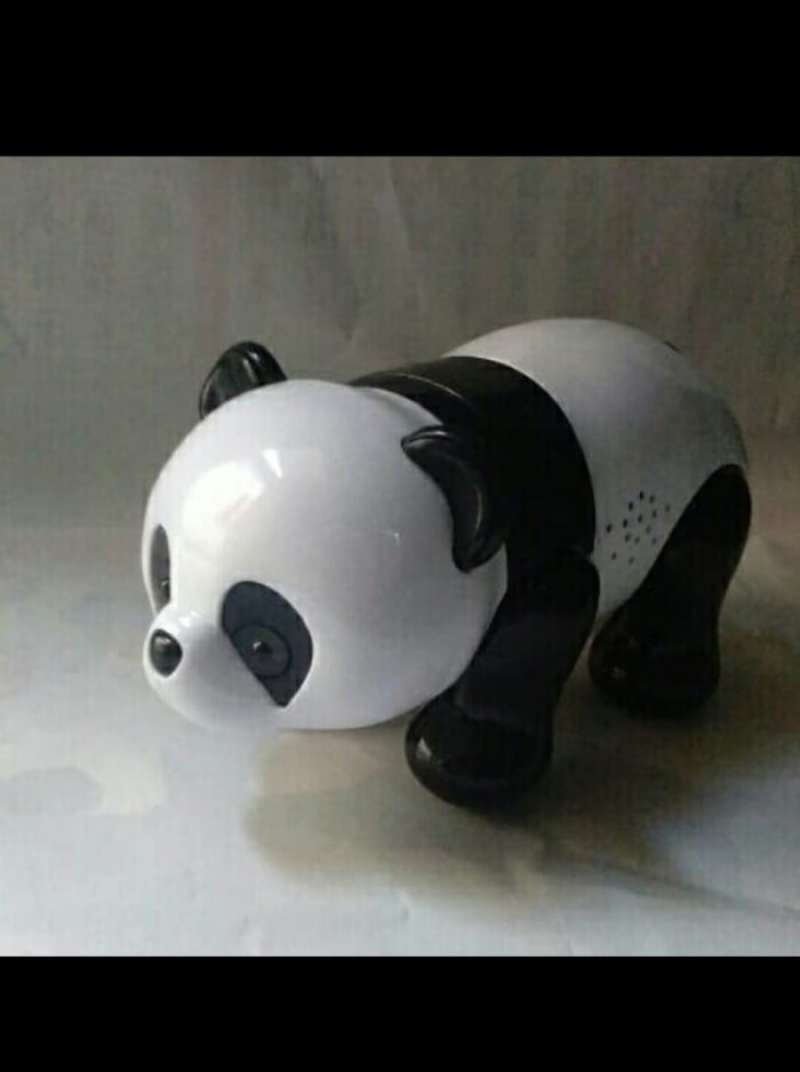 Promo Mainan panda baterai electric panda suara musik animal zoo hitam ...