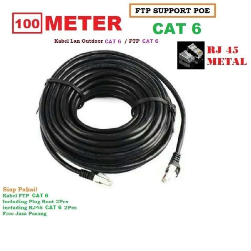 Promo Ftp 100 Meter Kabel Lan Outdoor Ftp Cat6E Cat 6E Ftp 100 Meter ...