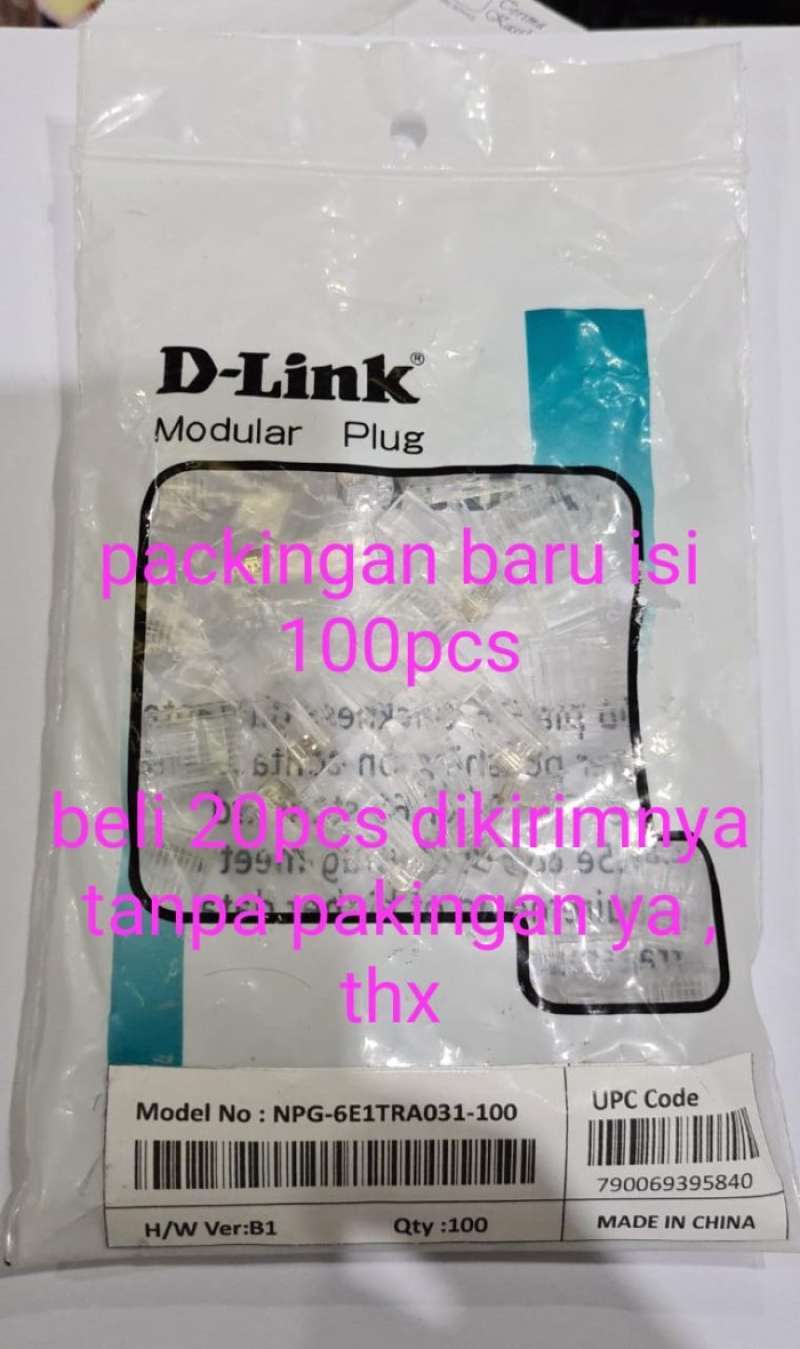 Promo Dlink Connector Rj45 Cat6 Isi 20 Pcs Diskon 15% di Seller ...