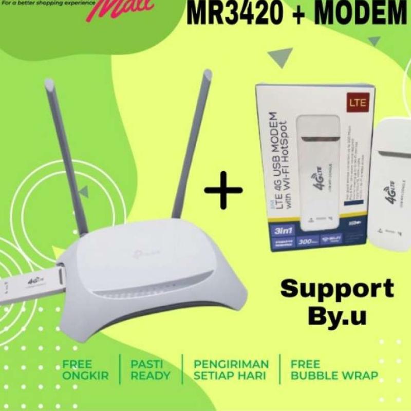 Jual Paket Hotspot TP LINK MR3420 & Modem Wingle 4G LTE USB Modem di Seller Cullen darrel ...