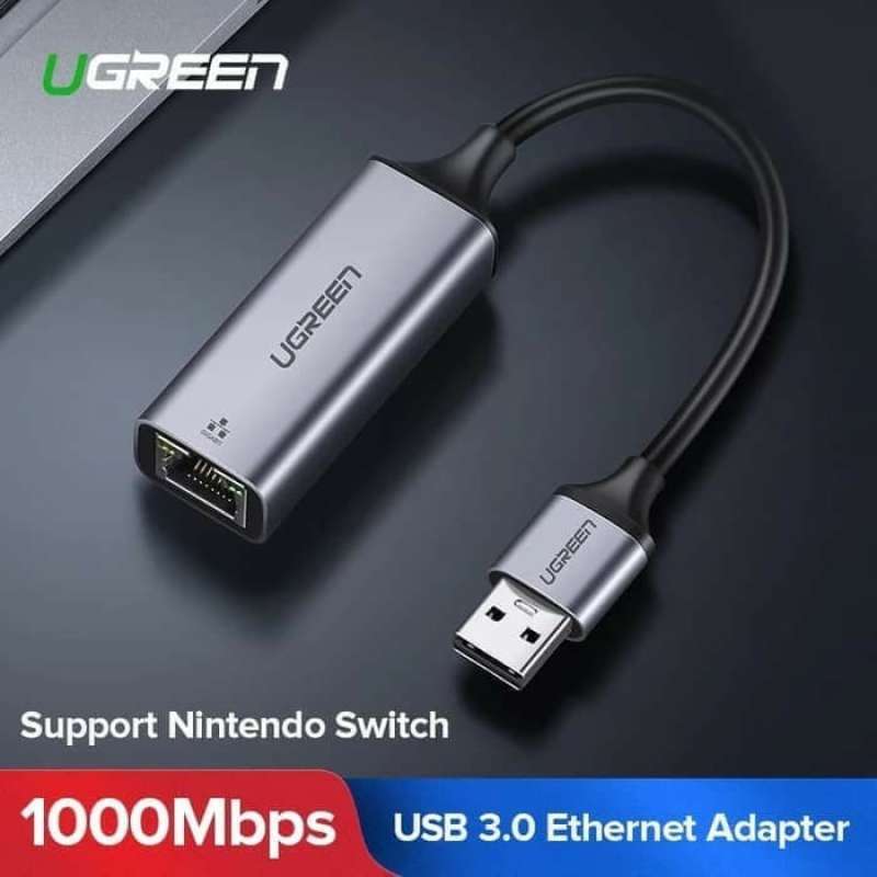 Jual UGREEN USB 3.0 To LAN Rj45 GIGABIT ETHERNET ADAPTER ALUMUNIUM GRAY ...