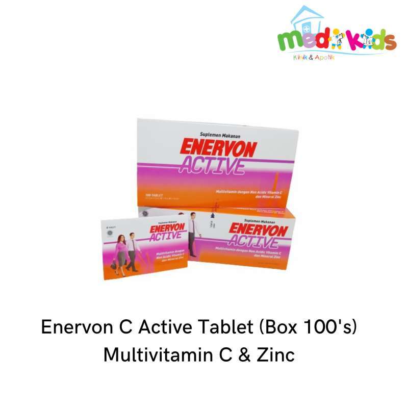 Jual Enervon Active Vitamin C + Zinc Box isi 100 tablet di Seller ...