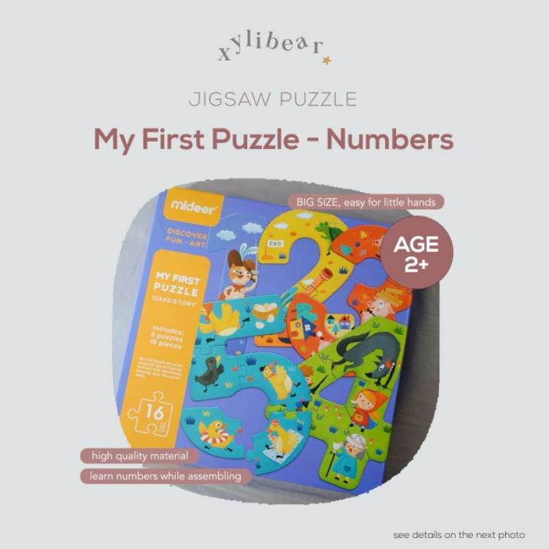Jual Mideer My First Puzzle Numbers - Big Puzzle - High Quality Mainan ...