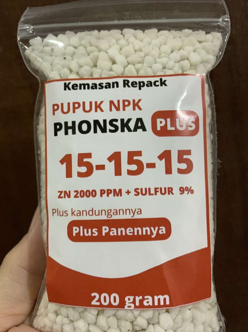 Jual Pupuk NPK Phonska Plus 15-15-15 200 gram di Seller JJH tangerang ...