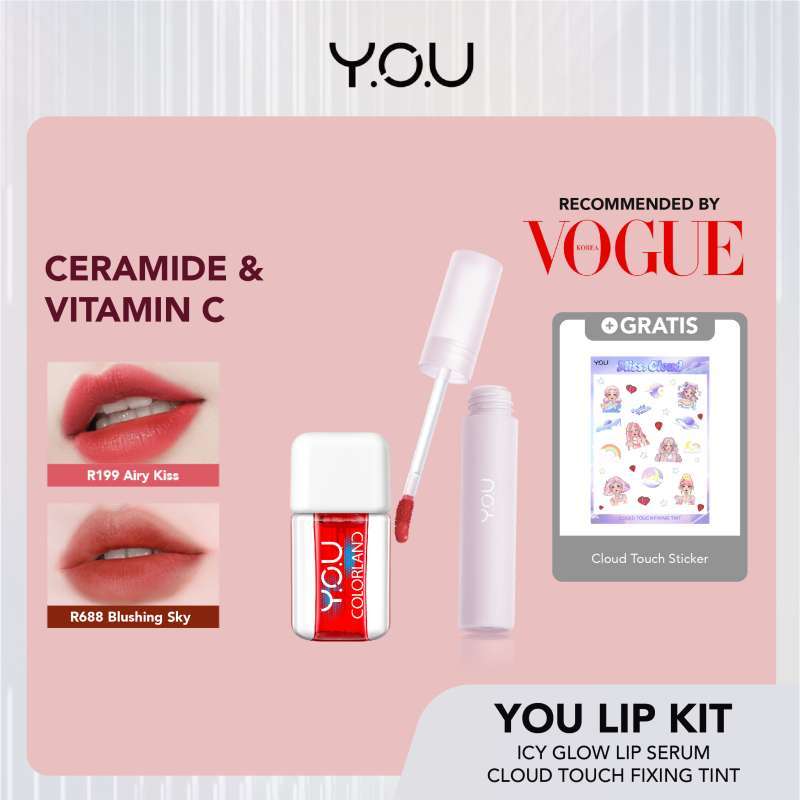 Promo Y.O.U Lip Kit | Icy Glow Lip Serum + Cloud Touch Fixing Tint ...
