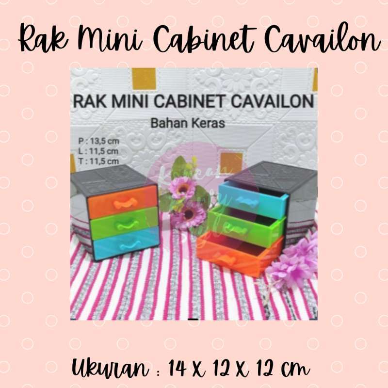 Jual KOREAN RAK MINI CABINET CAVALILON RAK MINI 3 SUSUN BAHAN PLASTIK ...
