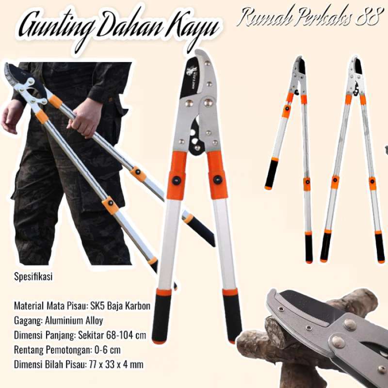 Promo GUNTING DAHAN POHON RANTING TAMAN TELESCOPIC GAGANG PANJANG ...