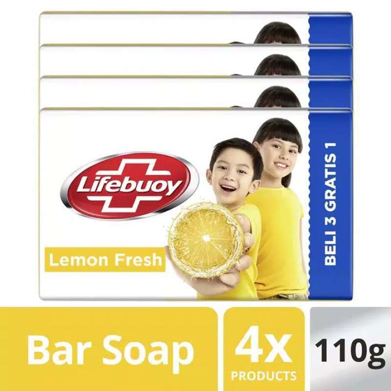 Jual Lifebuoy Sabun Mandi Batang / Lifebouy Bar Soap 110 Gram isi 4 ...