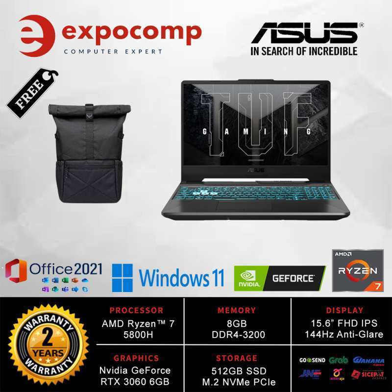 Jual Asus Tuf Gaming A15 Fa506qm-r736b6t-o11 Black Amd R7-5800 Di ...