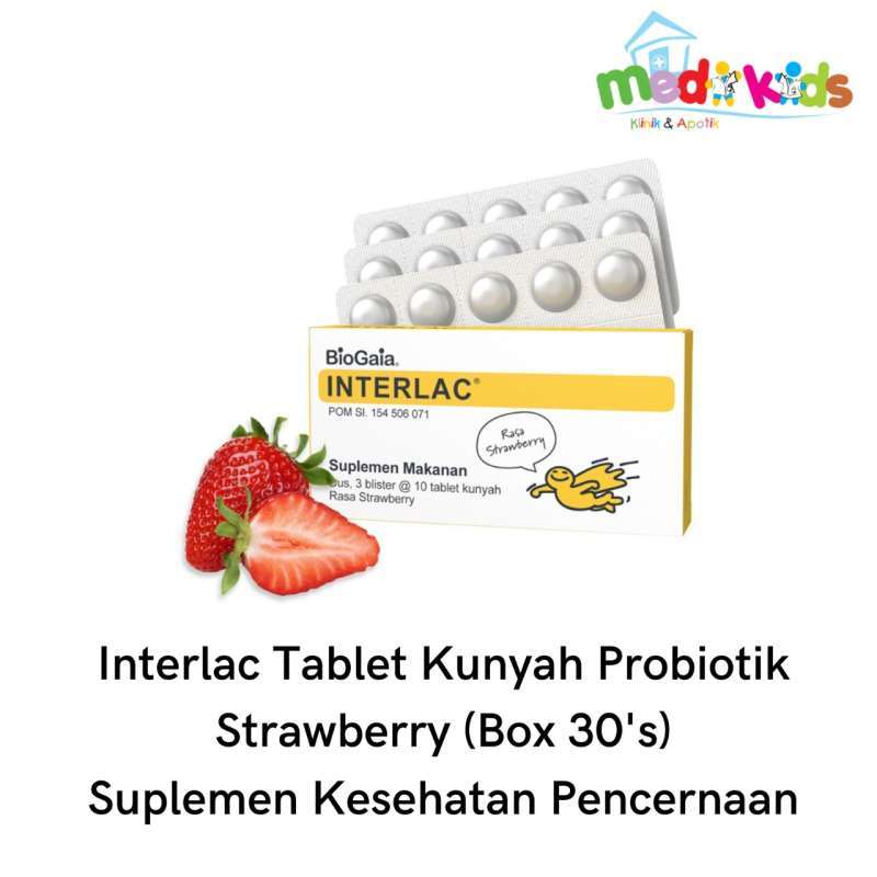 Jual Interlac Tablet Kunyah Chew Rasa Strawberry (per Box) di Seller ...
