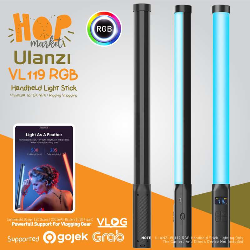 Jual Ulanzi Vl119 Rgb Handheld Stick Light Led Lampu Studio Video With ...