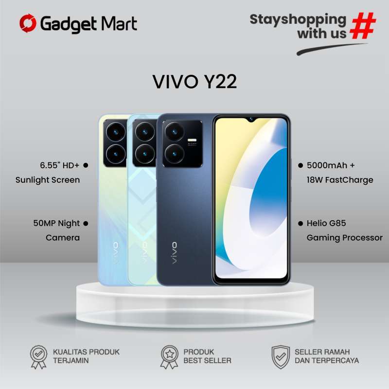 Jual Vivo Y22 Metaverse Green Spesifikasi Original, Murah & Diskon ...
