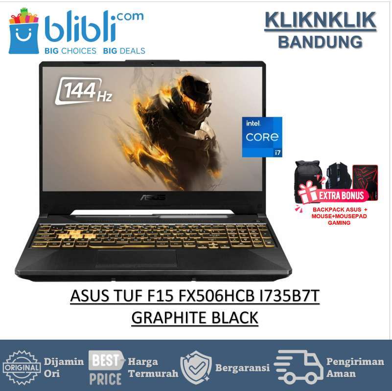 Jual ASUS TUF GAMING F15 FX506HCB I735B7T INTEL CORE I7 11600H RAM 8GB ...