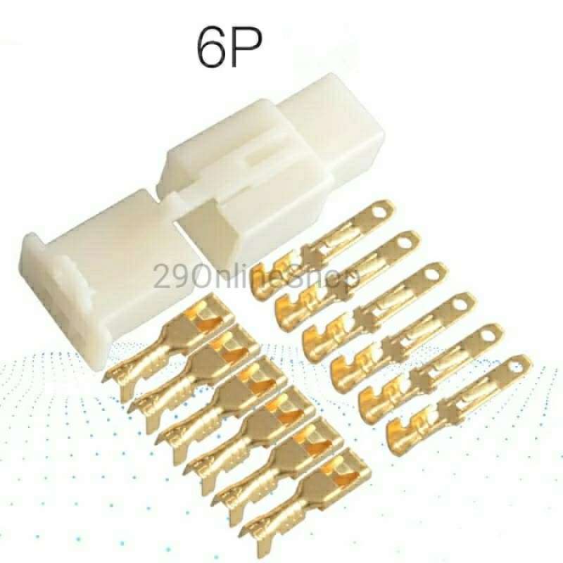 Jual SOKET SOCKET KONEKTOR CONNECTOR SKUN KABEL 6 PIN KECIL MOTOR MOBIL ...