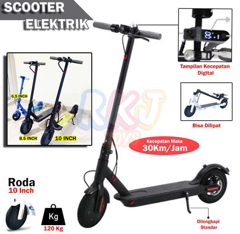Jual ( UKURAN RODA 10 INC , JARAK TEMPUH 65 KM ) RKJ Electric Scooter ...