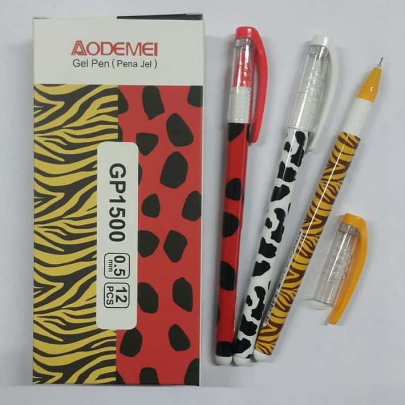 Jual [ PACK ] Pulpen Ballpoint Pen Gel 0,5 Motif - Aodemel GP1500 MURAH ...