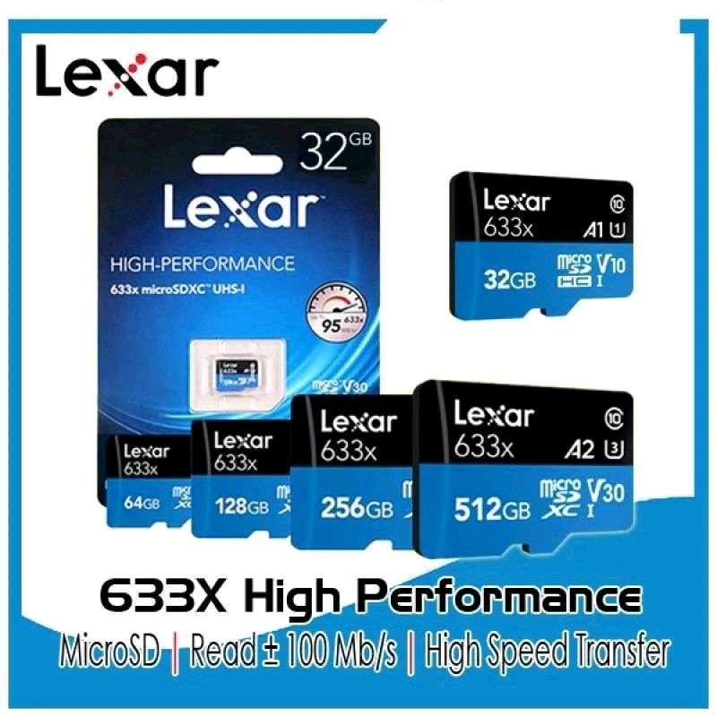 Jual Lexar Microsd High-Performance 633X 32GB 64GB 128GB 256GB 512GB di Seller VLen Shop ...