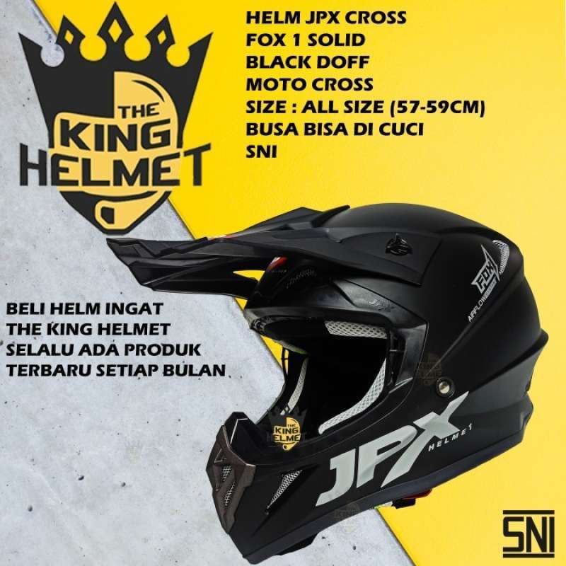 Jual HELM JPX CROSS FOX 1 SOLID HITAM DOFF JPX TRAIL ORIGINAL di Seller ...