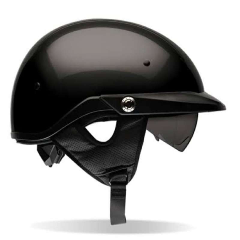 Promo BELL PITBOSS BLACK GLOSSY HELM MOTOR HALF FACE RETRO Diskon 3% di ...