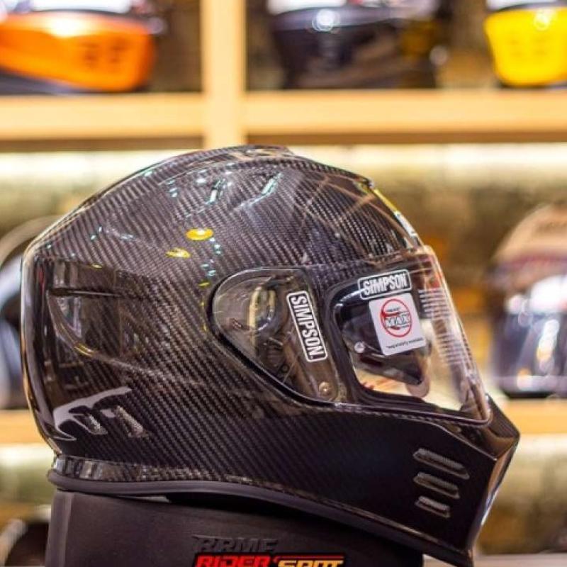 Jual Helm Motor SIMPSON Venom Carbon Glossy Full Face Helmet Original ...
