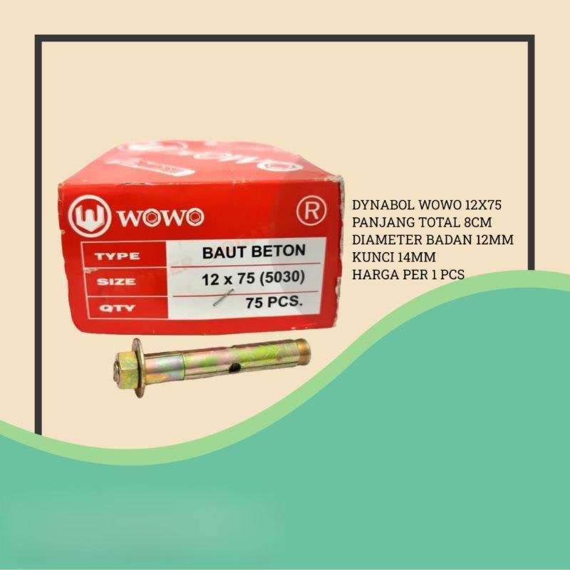 Promo WOWO DYNABOLT 12X75 (5030) BAUT DINABOL 12X75 HARGA SATUAN Diskon 27% di Seller UD ...