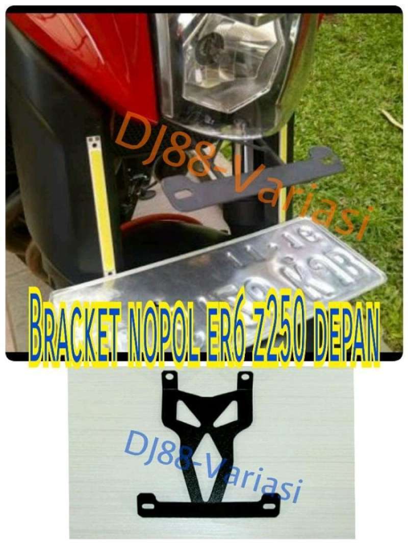 Promo Bracket dudukan plat nomor depan kawasaki er6 n er6n z250 fi ...