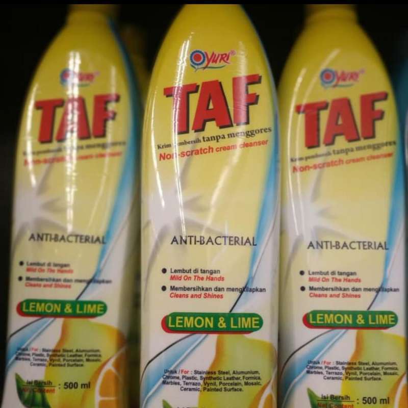 Jual Yuri Taf Krim Pembersih Tanpa Menggores 500gr Anti Bactarial Lemon ...