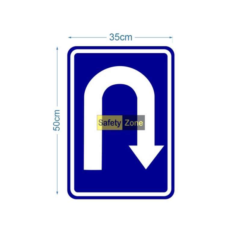 Jual Rambu Putar Balik 35cm x 50cm Plat Alumunium di Seller Aksara ...