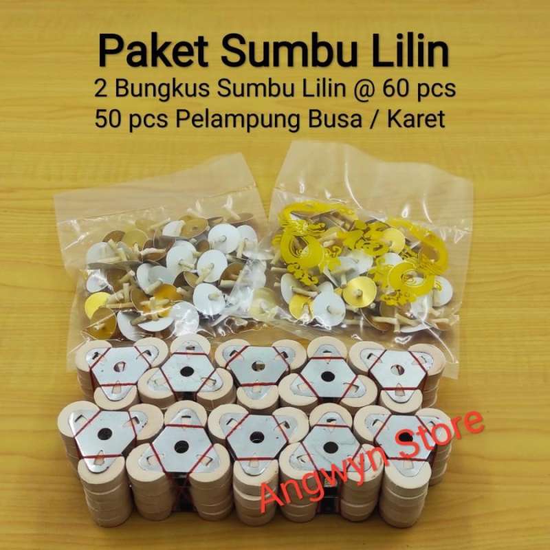 Jual Sumbu lilin 2 bungkus + Pelampung Busa Karet 50 Pcs di Seller ...