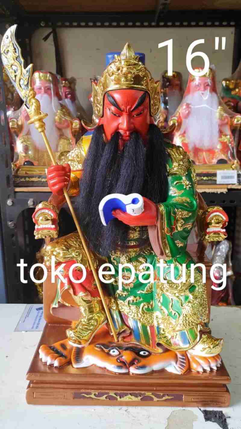 Promo Patung Dewa Rupang Dewa Kwan Kung Kwan Kong Guan Yu Dudu Fiber 16 ...