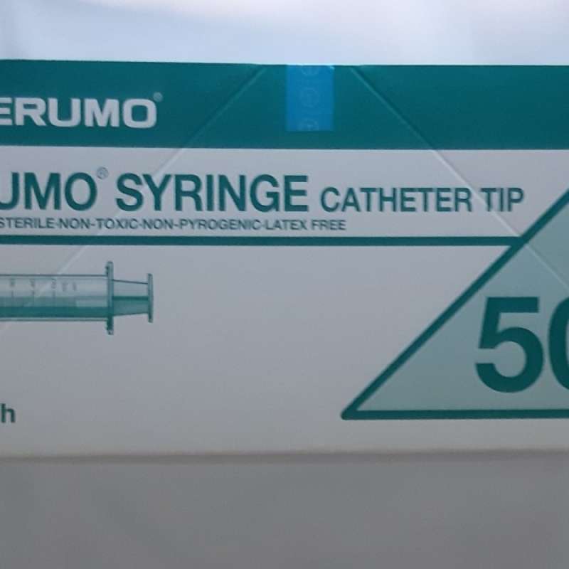 Jual Terumo Syringe 50cc Satuan Spuit 50ml Lubang Tengah Catheter Tip ...