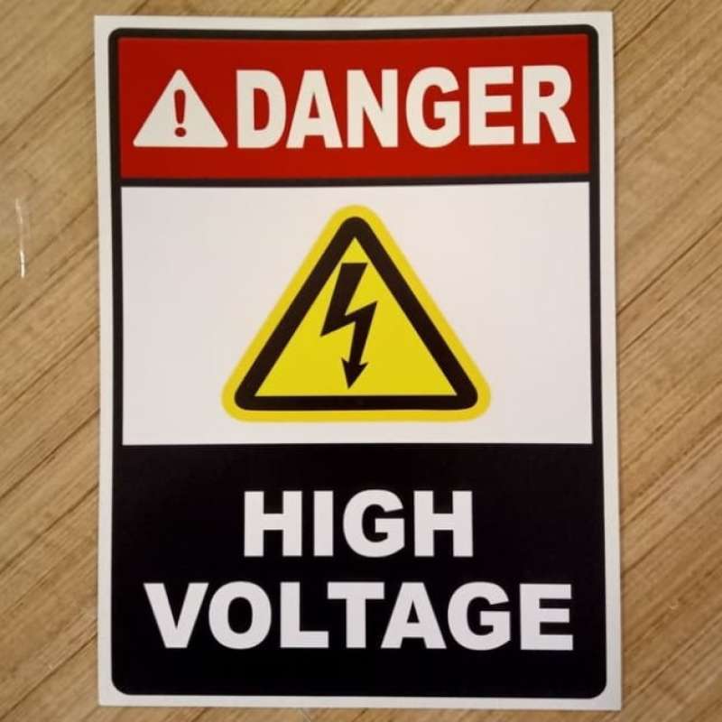 Jual Stiker K3 Danger High Voltage Ukuran 30x40 Cm Bahaya Tegangan ...