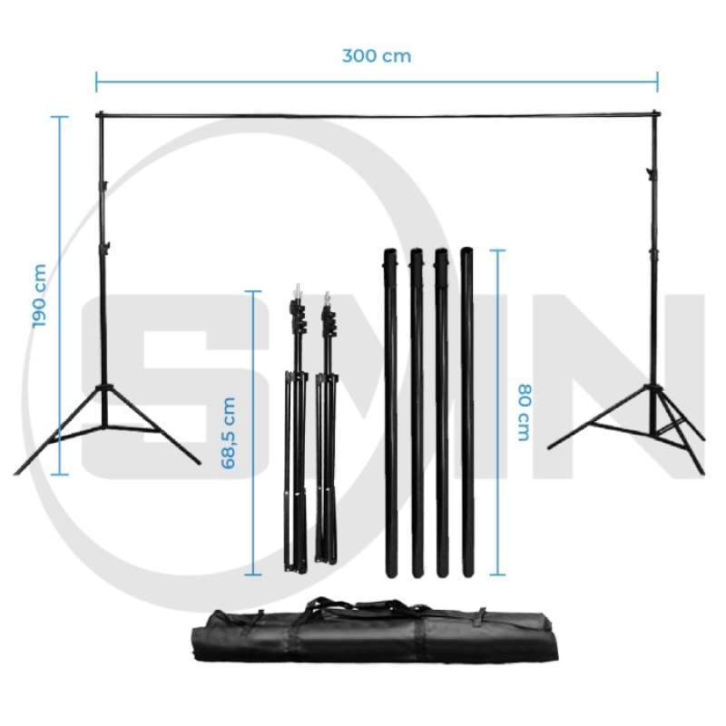 Promo Paket Background Stand 1 Bar With Backdrop Foto Studio Lite ...
