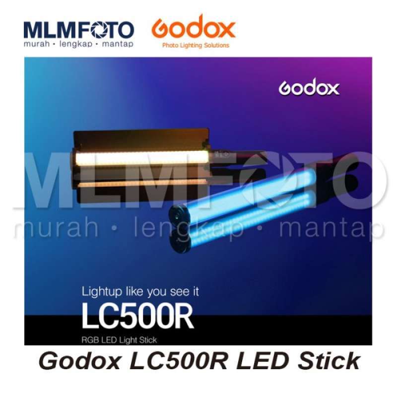 Promo Godox Lc500R Lc500 R Rgb Light Stick Ice Light Bicolor Lightsaber ...