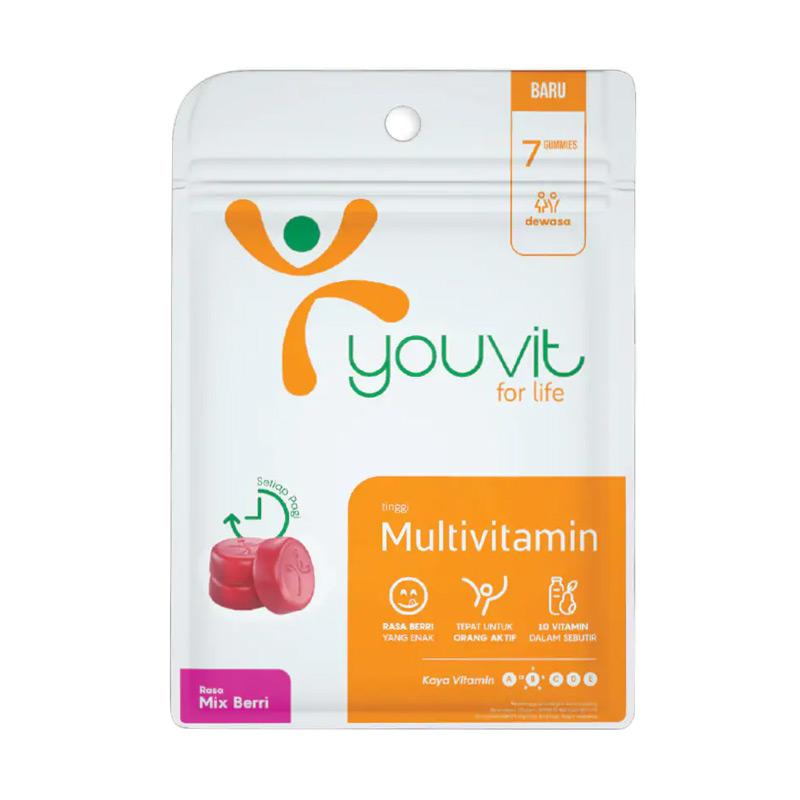 Promo Youvit Gummy Vit Mixberri Multivitamin [7's] Diskon 50% di Seller ...
