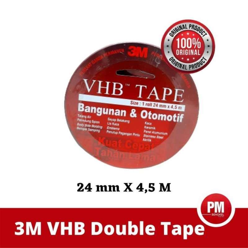 Jual 3M Vhb Double Tape | 3M Vhb 24Mm X 4.5 M | Isolasi Perekat Double Tape di Seller PM ...
