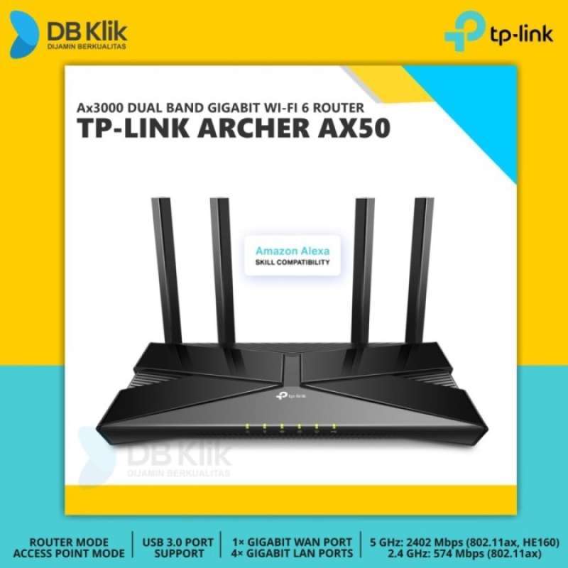 Promo Router Tp-Link Archer Ax50 Ax3000 Dualband Gigabit Wifi 6- Tplink ...