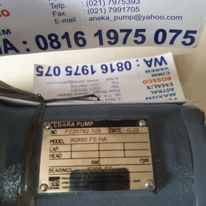 Promo Pompa Ebara 80x65 Fsha Mechanical Seal Ebara 80 X 65 Fs Ha Diskon 23% Di Seller ...